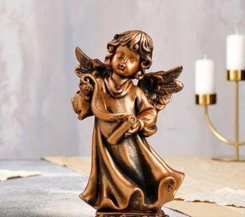 Статуэтка "Ангел с пергаментом" бронзовый цвет
