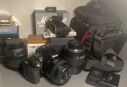 Nikon d5100 kit + 2 объектива