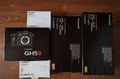 Lumix gh5ii & Leica 10-25 25-50 bundle XLR BG KIT