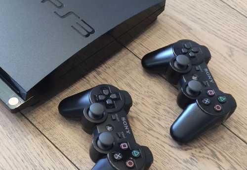 Sony Playstation 3 slim + 2 геймпада