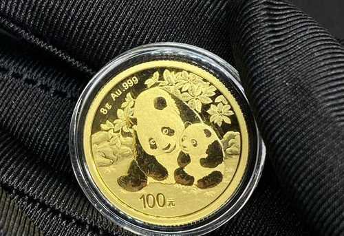 Монета "Панда 2024" 8 г. ч. золота. Китай