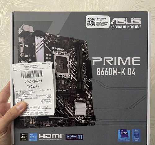 Материнская плата Asus prime b660m k d4