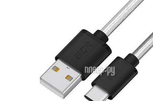 GCR USB Type-C 0.5m Transparent-Black GCR-54482
