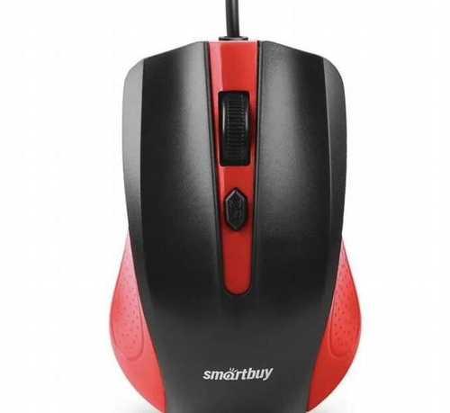 Мышь компьютерная проводная SmartBuy красно-черная