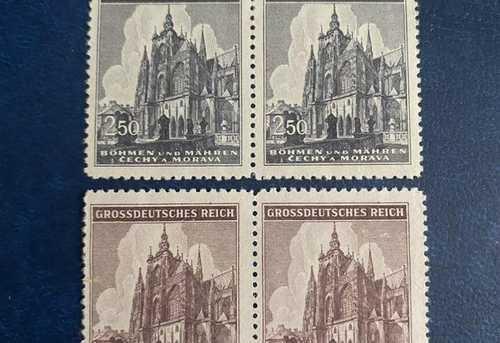 Почтовые марки Богемия и Моравия 1944 г