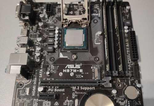 Плата Asus H97m-E + i5 4440 + 8gb озу (сокет 1150)