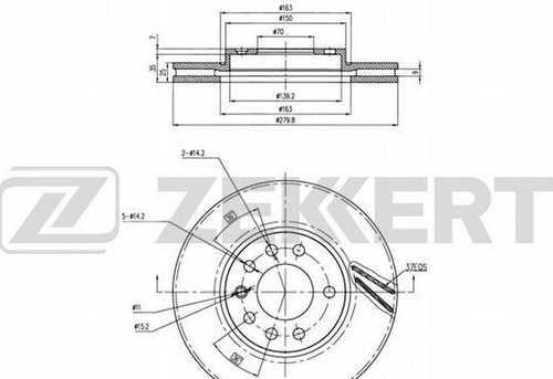 Диск торм. перед. Opel Astra F G H 98- Zafira A B