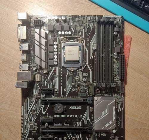 Материнская плата asus prime Z270-P   i3 6100   4g