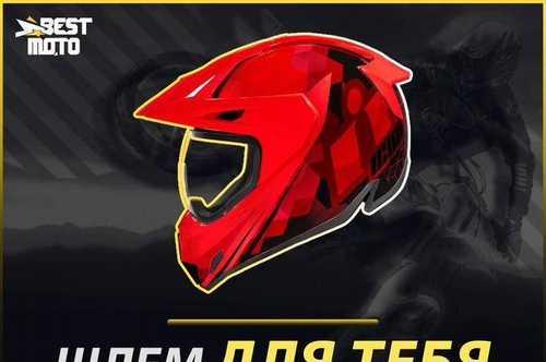 Icon Variant Pro Ascension мотошлем красный
