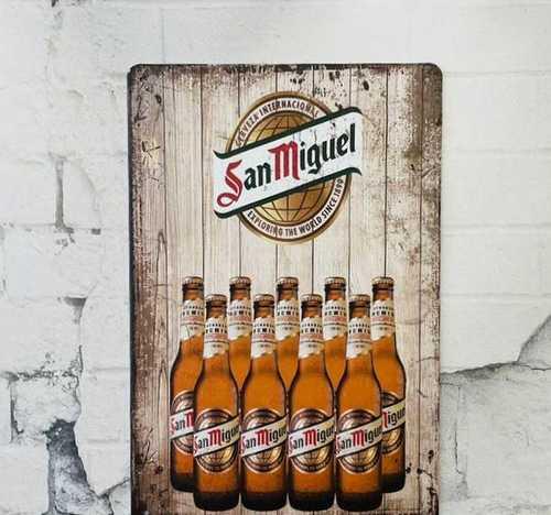 Декор на стену табличка San Miguel Beer