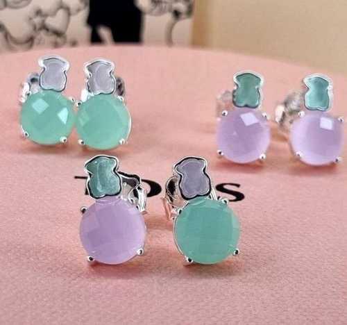 Серьги и Колье Tous Mini Color 1,2см