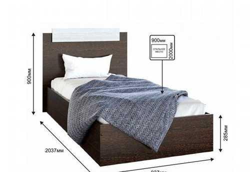 Кровать Эко 90х200 см венге/лоредо