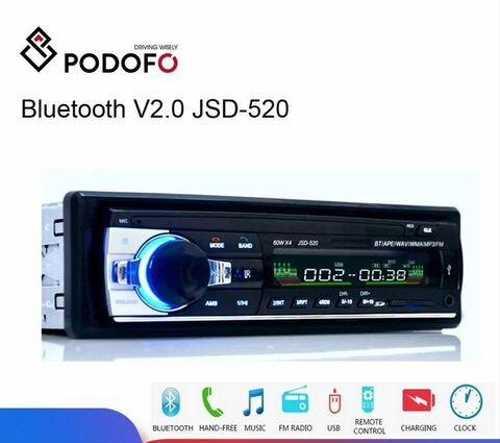 Магнитола Podofo.SD. Bluetooth. Громкая связь