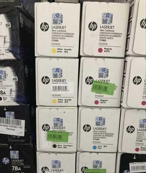 Картриджи HP CC530AC/CC531AC/CC532AC/CC533AC