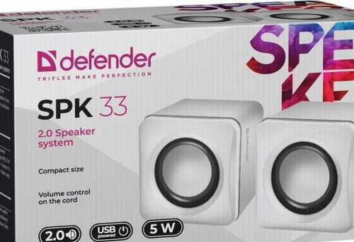 Колонки 2.0 Defender SPK-33 RMS 5W,white