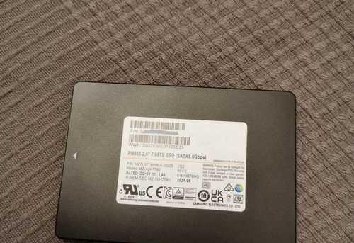 SSD диск Samsung 7,68 TB PM883
