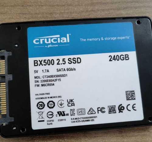 Почти новый SSD 240gb