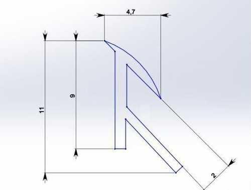 Уплотнитель со скотчем, с одной стороны черный