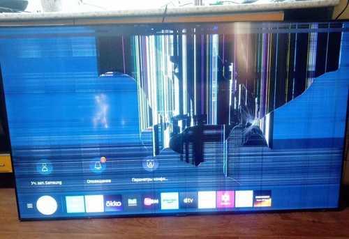 65" Разбитый экран телевизора Samsung