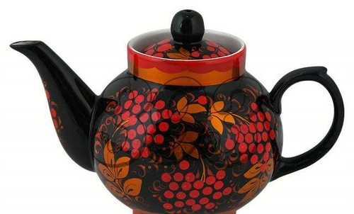 Чайник заварочный керамика Хохлома Грозд (qq25177)