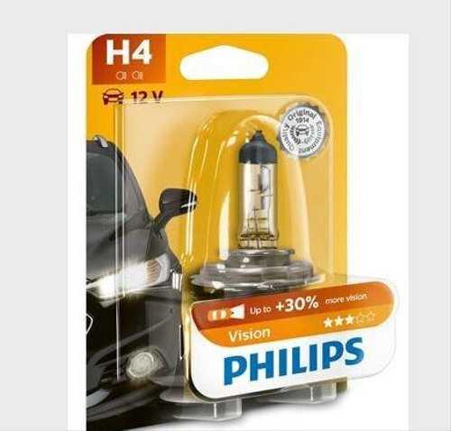 Philips лампа (H4) 60/55W 12V P43T-38 галогенная