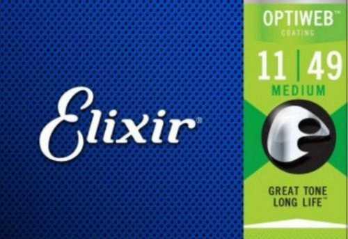 Струны для гитары Elixir 19102 OptiWeb Medium 11-4