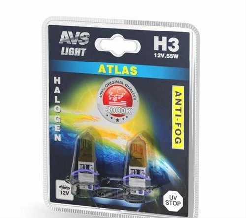 Лампа галогенная AVS atlas anti-FOG / желтый H3.12