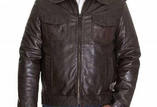 Куртка кожаная Tommy Hilfiger, милитари (52-54)
