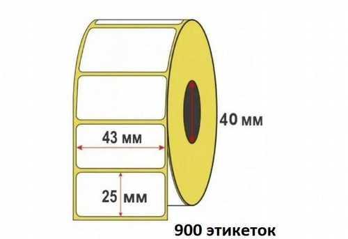 Этикет-лента 43х25 термо эко 900 эт/рул