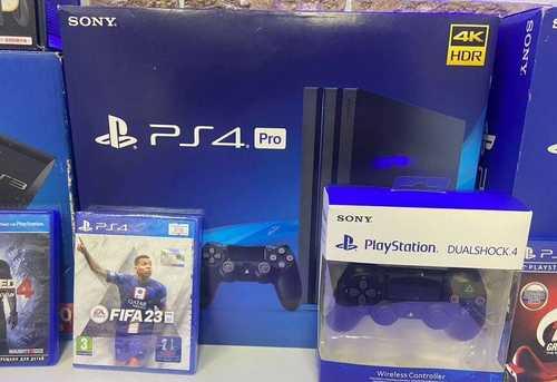 PS4 Pro + FIFA 23 + Второй джойстик + гарантия