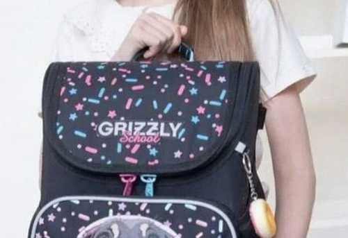 Новый школьный рюкзак grizzly с собакой и пончиком