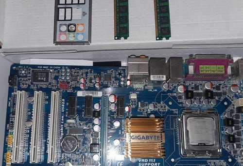 Материнская плата gigabyte ga-ep35-ds3l+процессор