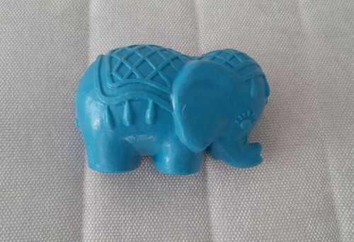 Игрушка слоник дутыш СССР 1970 в идеале синий