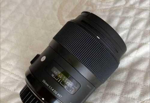 Объект Stigma 35mm F1.4 DG HSM для Nikon