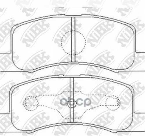 PN3437-nibk колодки дисковые пер. Mitsubishi H