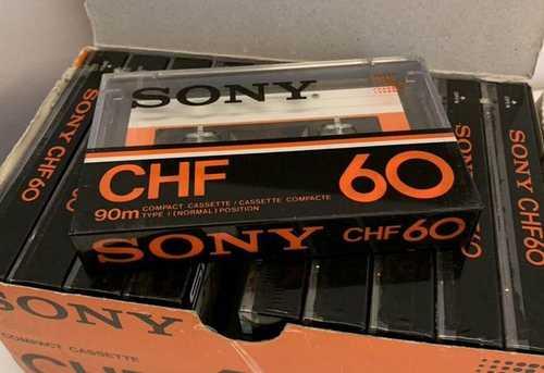 Аудиокассеты Sony CHF 60. блок. 1982 год