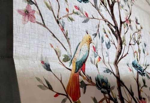 Римские шторы с птицами