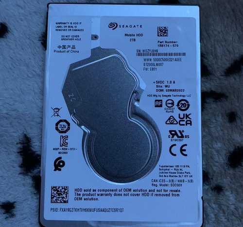 Жесткий диск seagate 2 тб