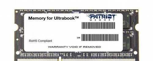 Оперативная память Patriot Memory SL 4 гб ddr3l 13