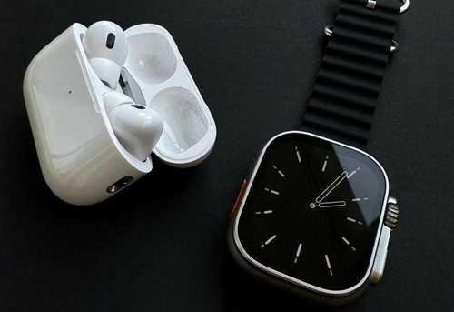 Apple watch 8 ultra и наушники AirPods Pro 2 Lux