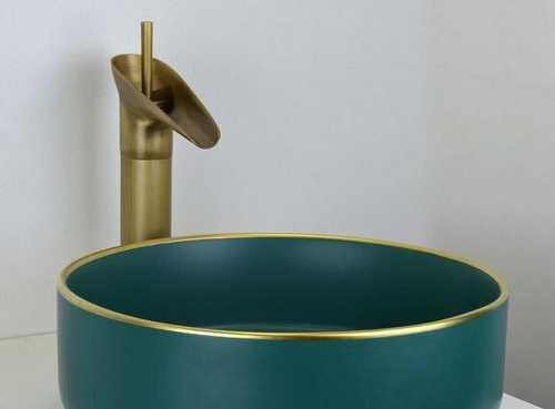 Раковина накладная Bronze de Luxe зеленая