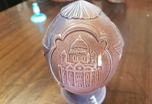Декоративное яйцо "Христос Воскресе" и подсвечник