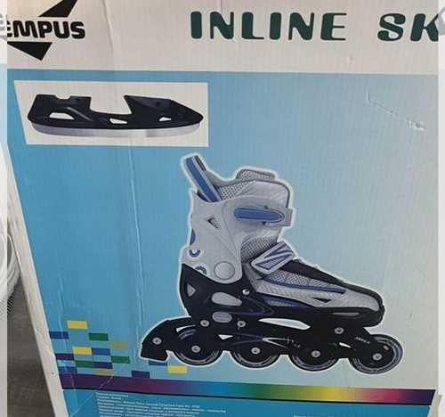 Коньки ролики 2 в 1 раздвижные tempus inline skate