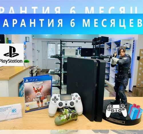 Игровая консоль Sony PS4 Slim 500GB/ 2 геймпада