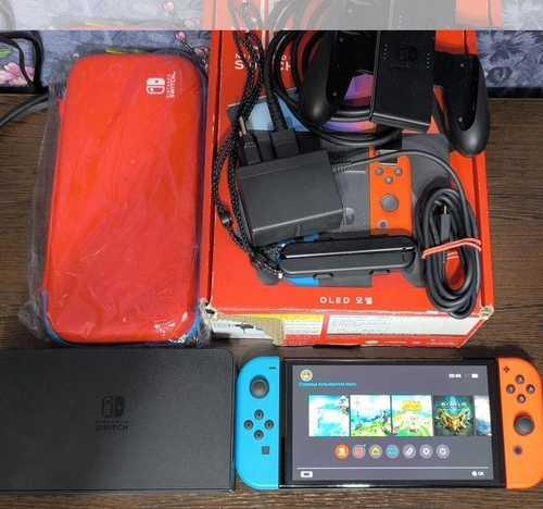 Nintendo switch oled 256Gb.Прошита.Много игр.Короб