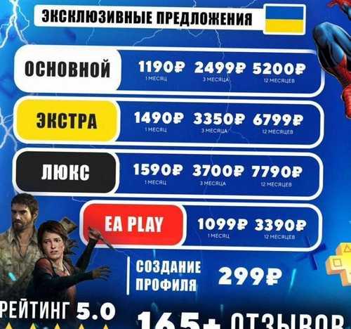 Подписка ps plus Delux   игры на ps4 ps5 (Арт.87234)