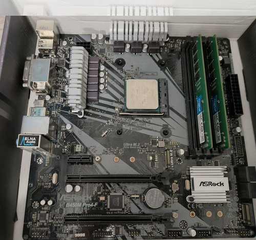 Asrock B450M Pro4-F   Ryzen 5 Pro 1400   16Gb