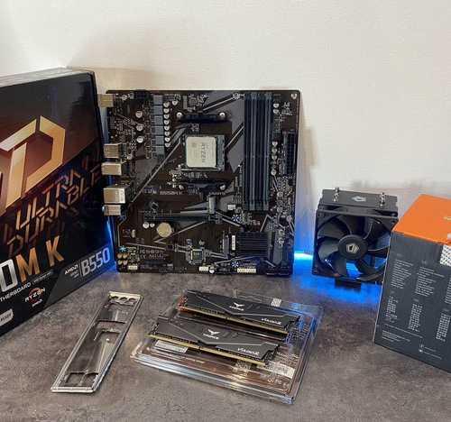 Комплект ryzen 5 5600/ gigabyte B550/ 32GB