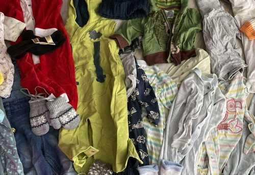 Большой пакет детских вещей от 0 до года