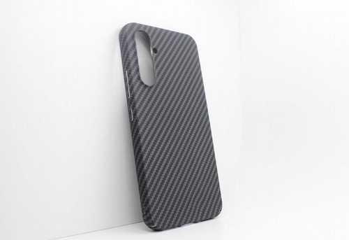 Чехол под карбон для Samsung Galaxy A54 (Чёрный)